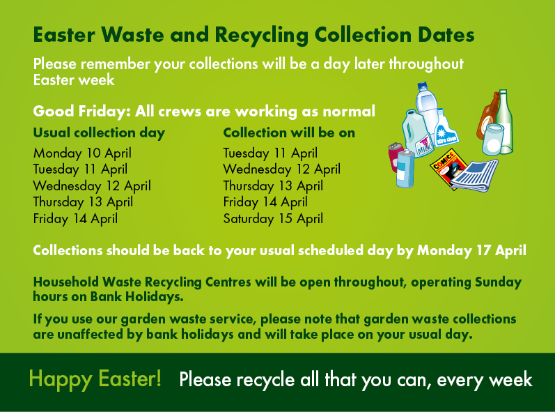 Easter Waste & Recycling Collection Dates | Halifax Central Initiative